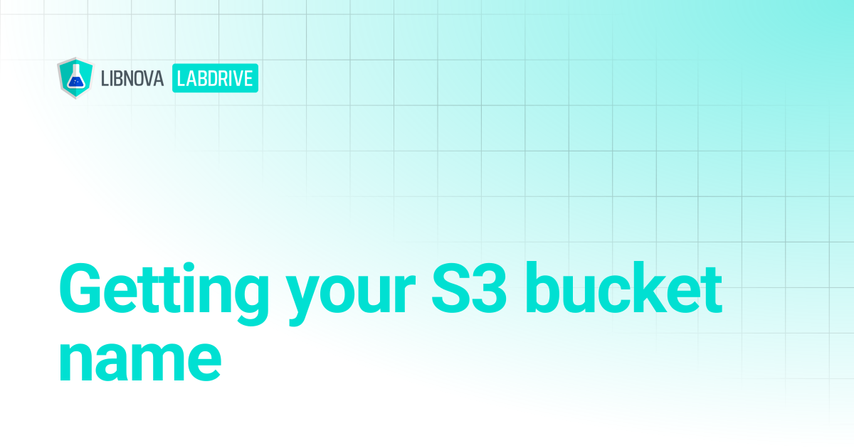 Getting your S3 bucket name | LABDRIVE
