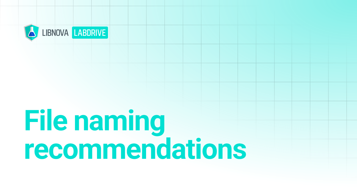 File naming recommendations | LABDRIVE