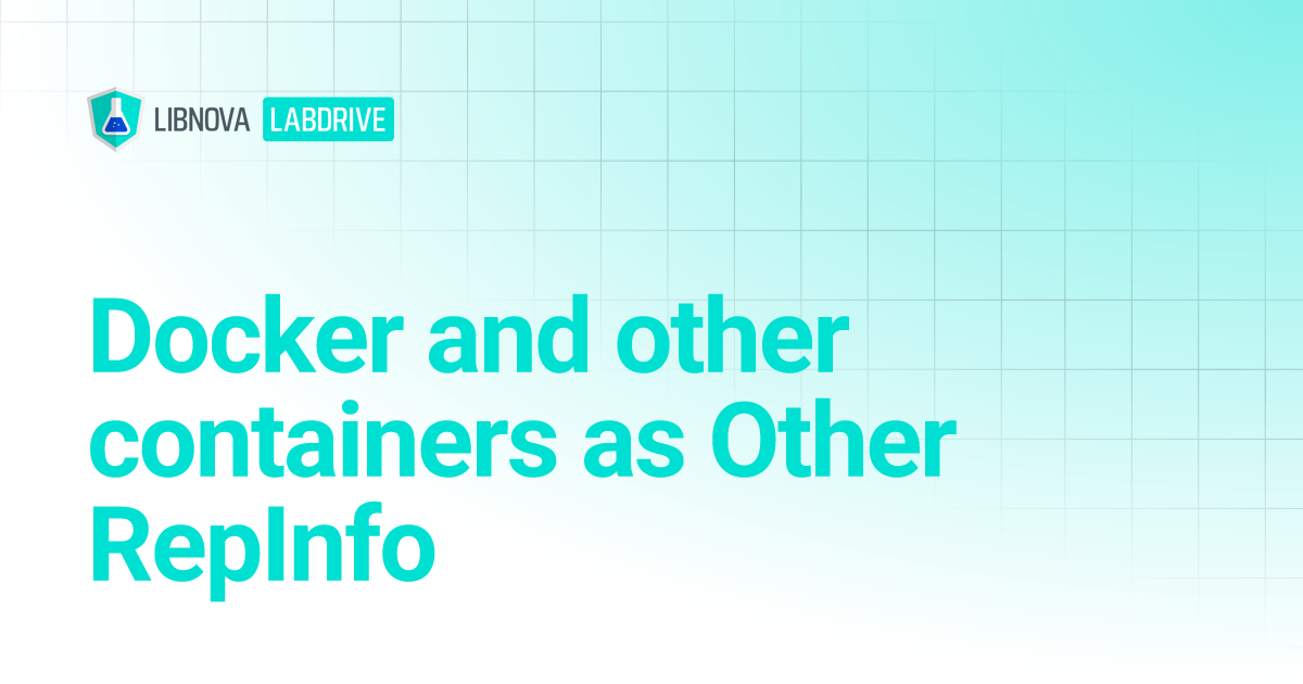 Docker and other containers as Other RepInfo | LABDRIVE